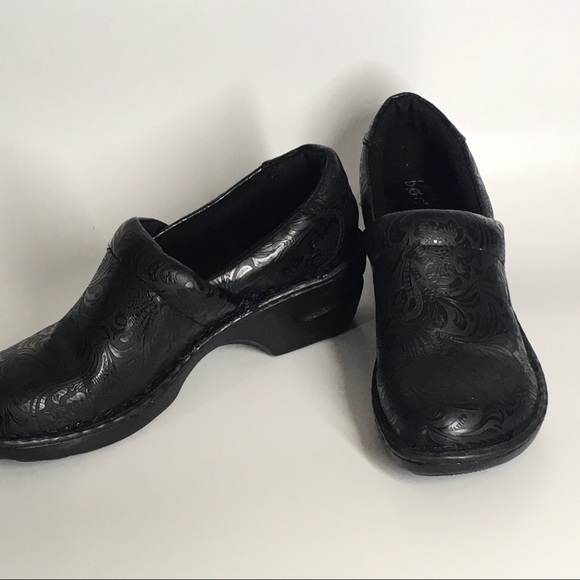 boc | Shoes | Boc Black Vegan Leather Tooled Clogs Woma | Poshmark
